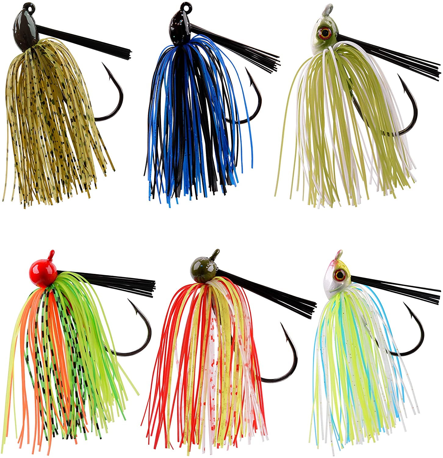 VanRolldex Weedless Flipping Jigs Fishing Lures for Bass, 6 Count ...