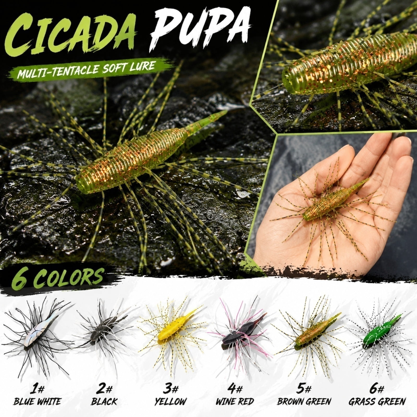 Bass Fishing Lure Soft Plastic Bass Fishing Lures 3.5 Inch 0.3 Ounce ...