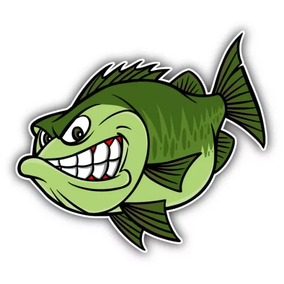 Bass Fishing Mascot Car Sticker Phone Decal Water Bottle Stickers Car ...