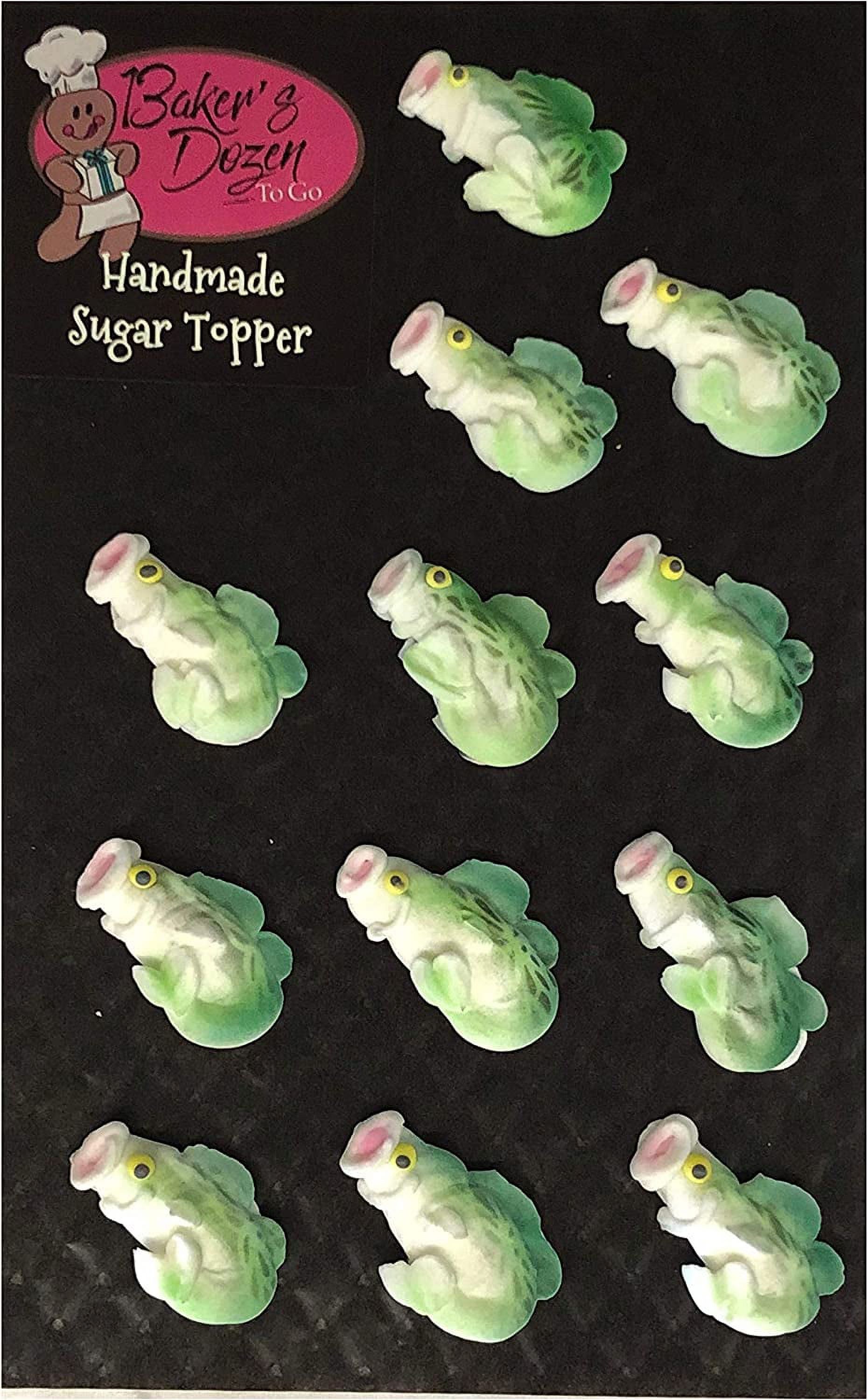 Bass Fishing Pack- 12 pcs Edible Icing Cake Cupcake Topper (Choose ...