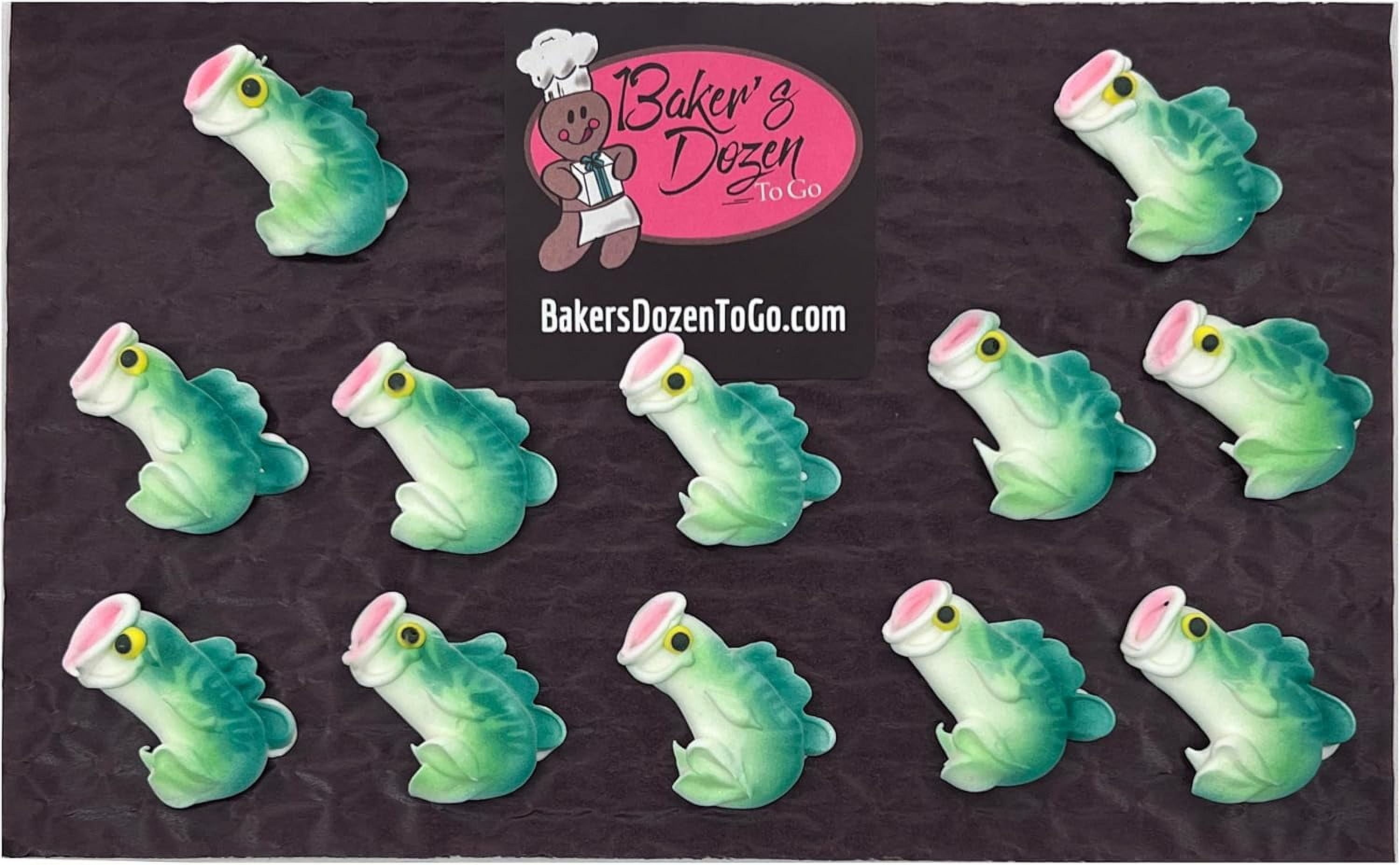 Bass Fishing Pack- 12 pcs Edible Icing Cake Decoraion opper by ...