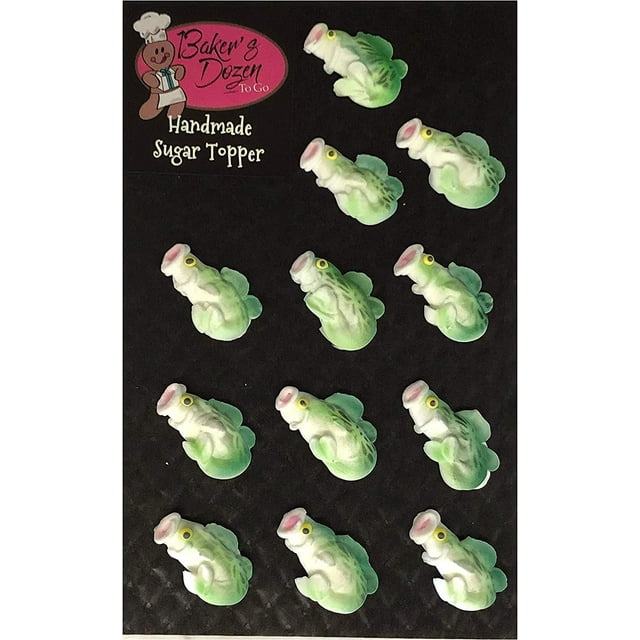 Bass Fishing Pack- 12 pcs Edible Icing Cake Decoration Topper by ...