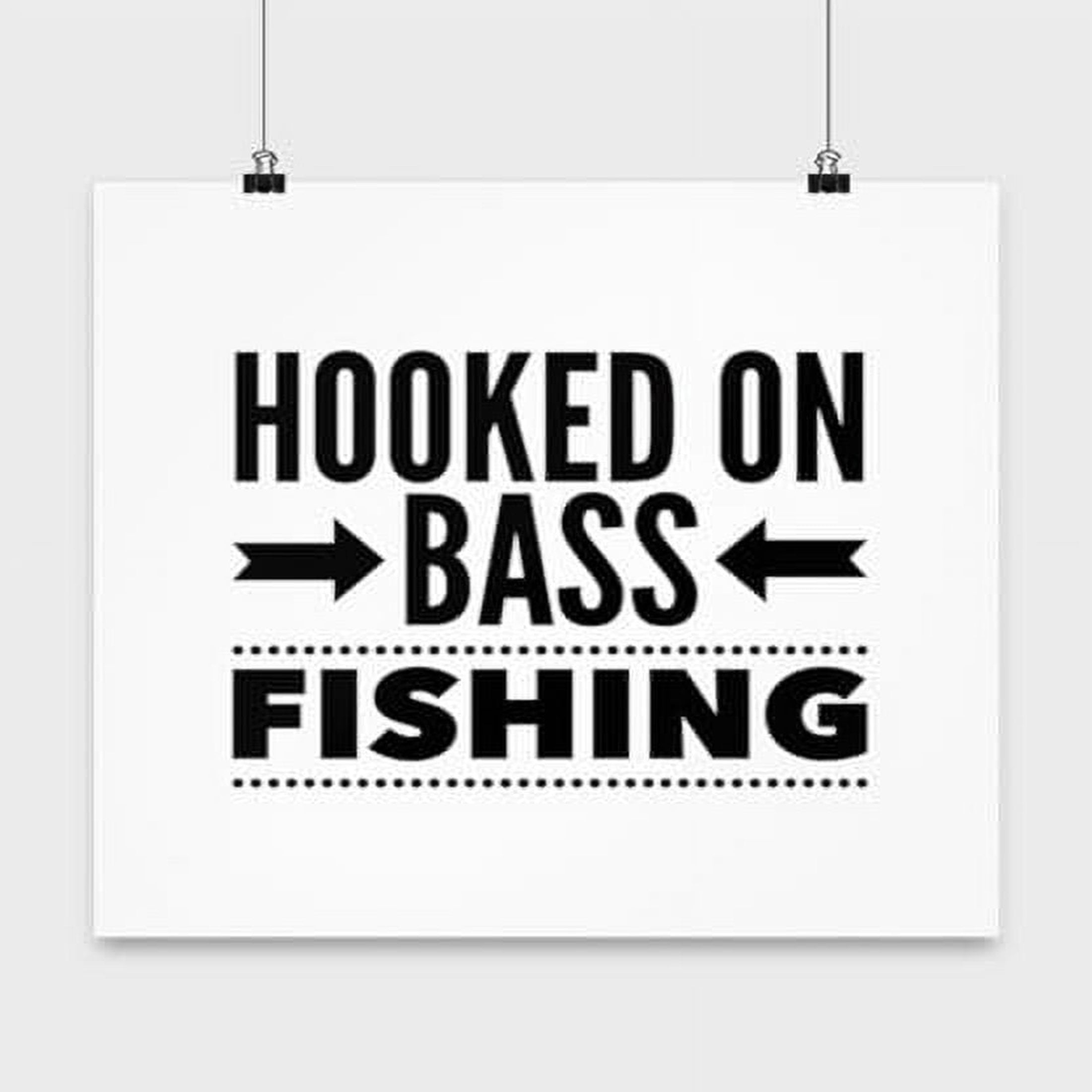 Bass Fishing Poster - Wall Art for Anglers, 13x13 Bass Fishing Print ...
