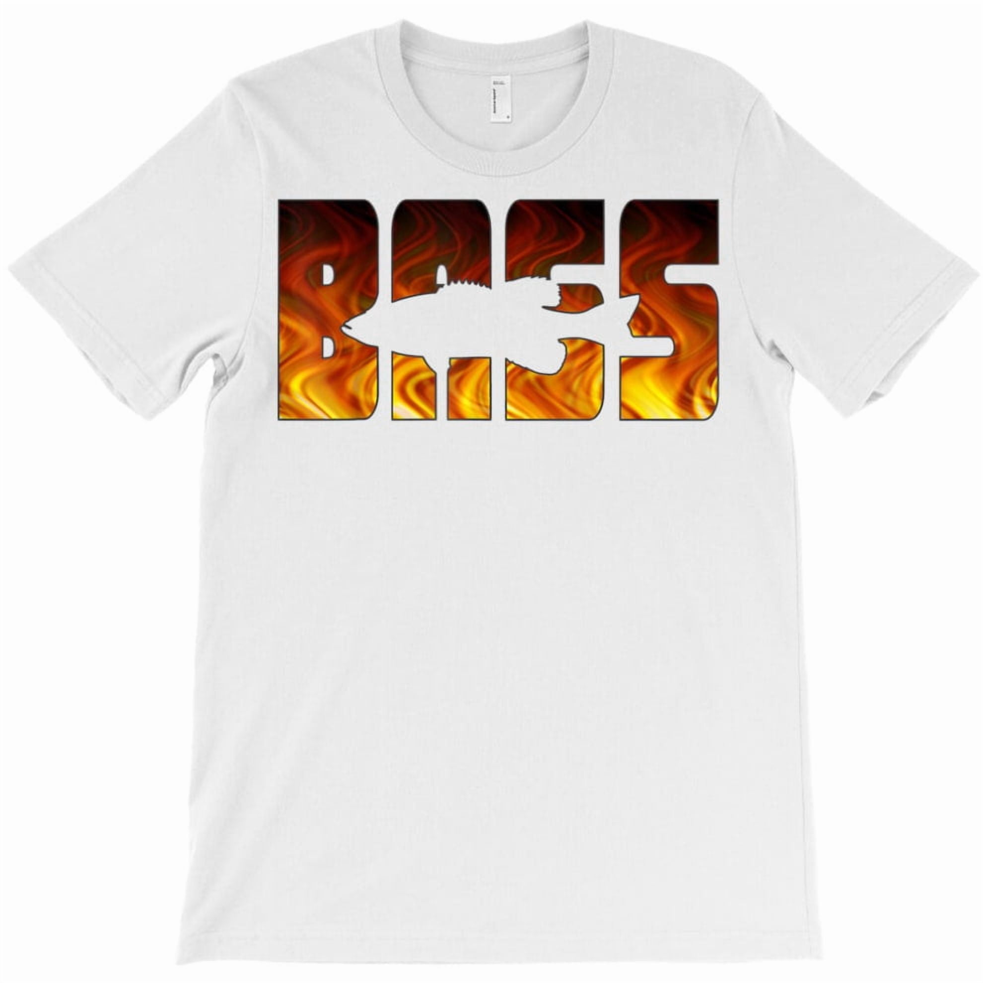 Bass Fishing With Fire Flames Angler Graphic Art Novelty Design G1025 ...