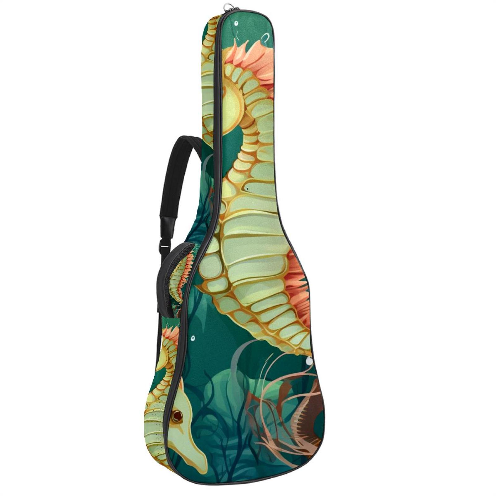 Bass Guitar Bags with Art Ocean Seahorse, Acoustic Guitar Bag 40 41 ...