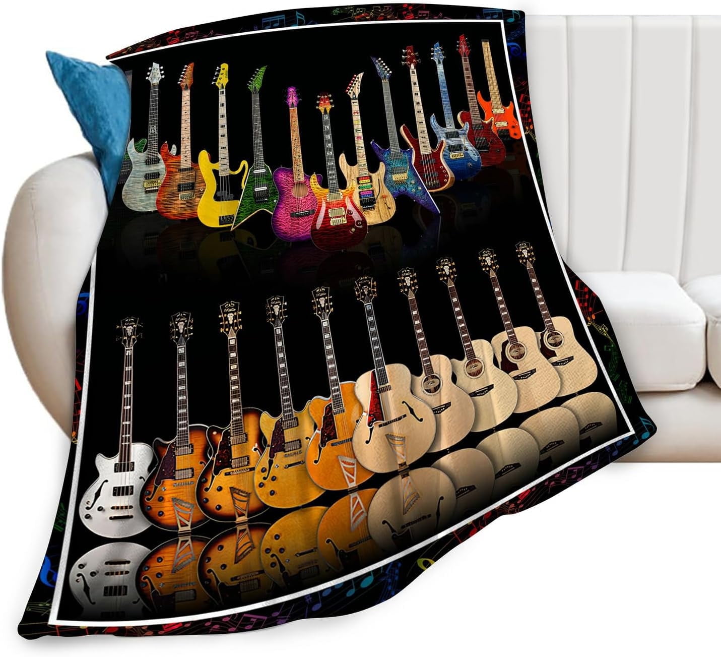 Bass Guitar Blanket Super Soft Cozy Musical Instruments Throw Blanket ...