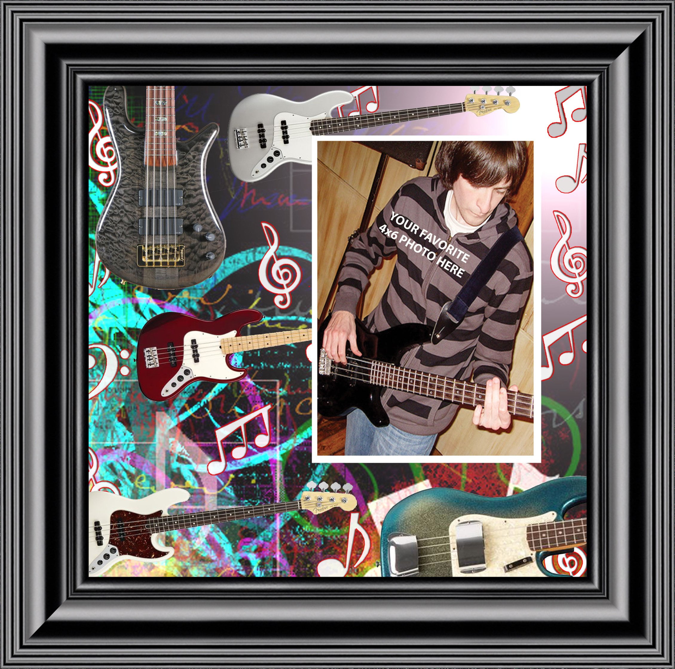 Bass Guitar Concert Band Personalized Picture Frame, 10X10 3521 ...