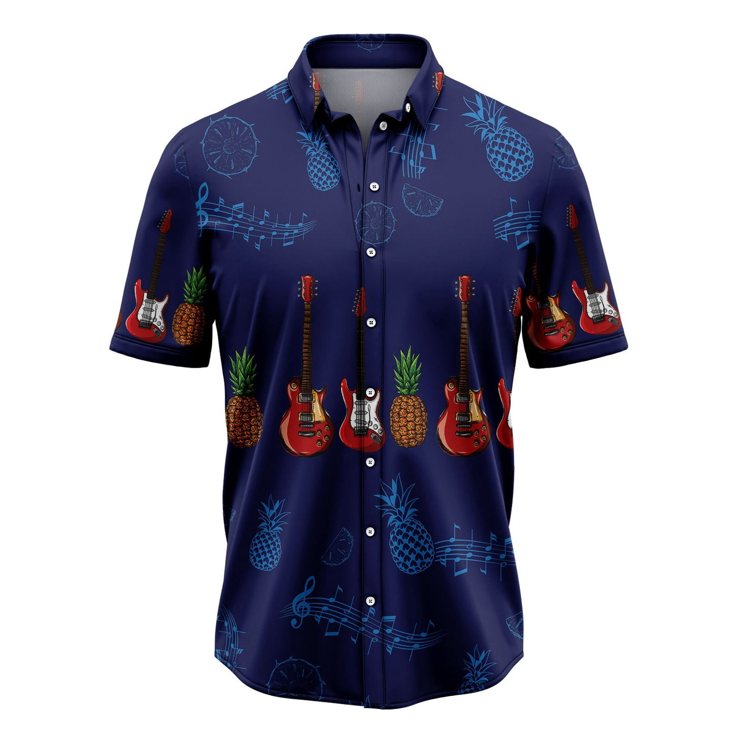 Bass Guitar Musical Instrument Aloha Hawaiian Shirt - Walmart.com