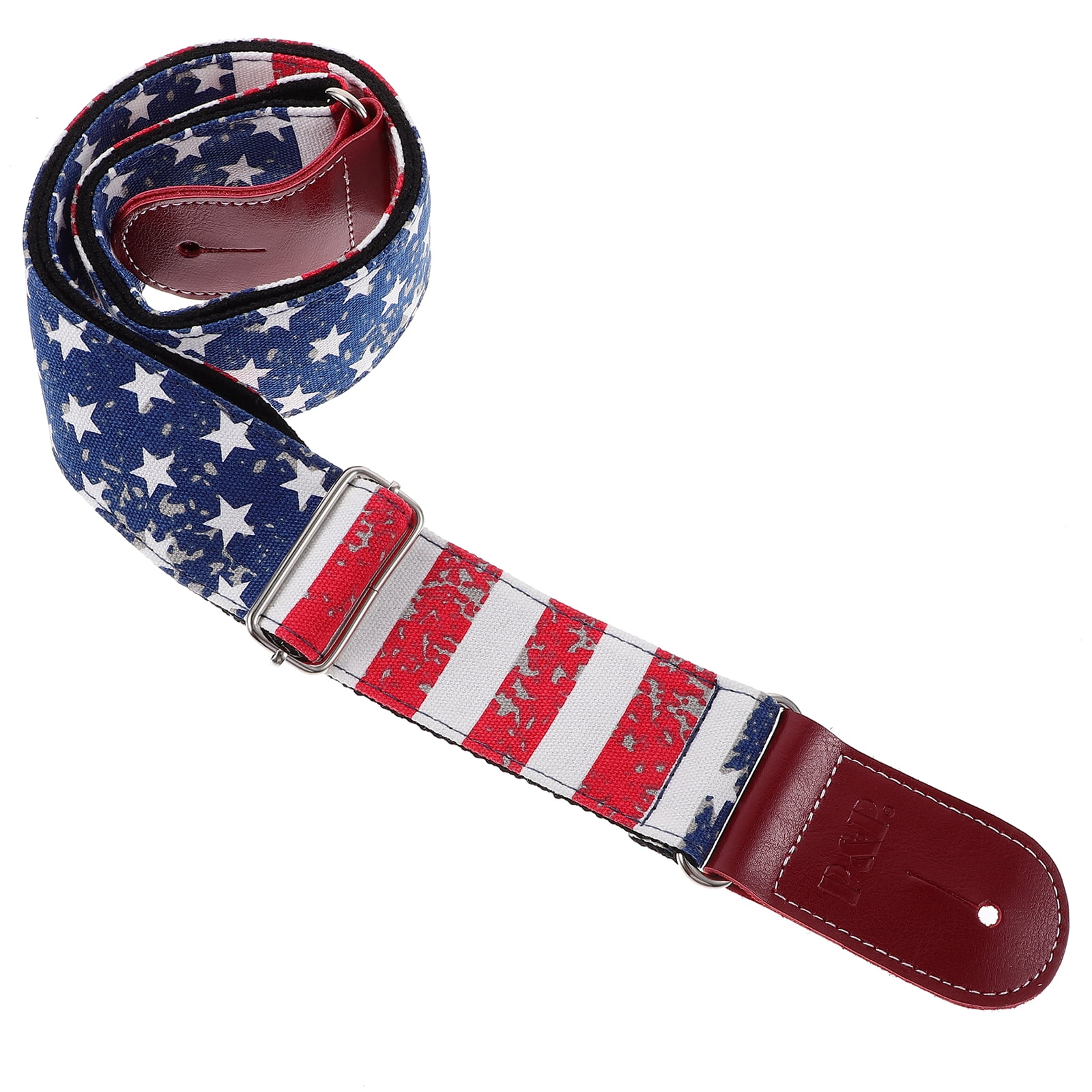 Raindrops Adjustable Cotton Canvas Guitar Strap with Flag Pattern for ...