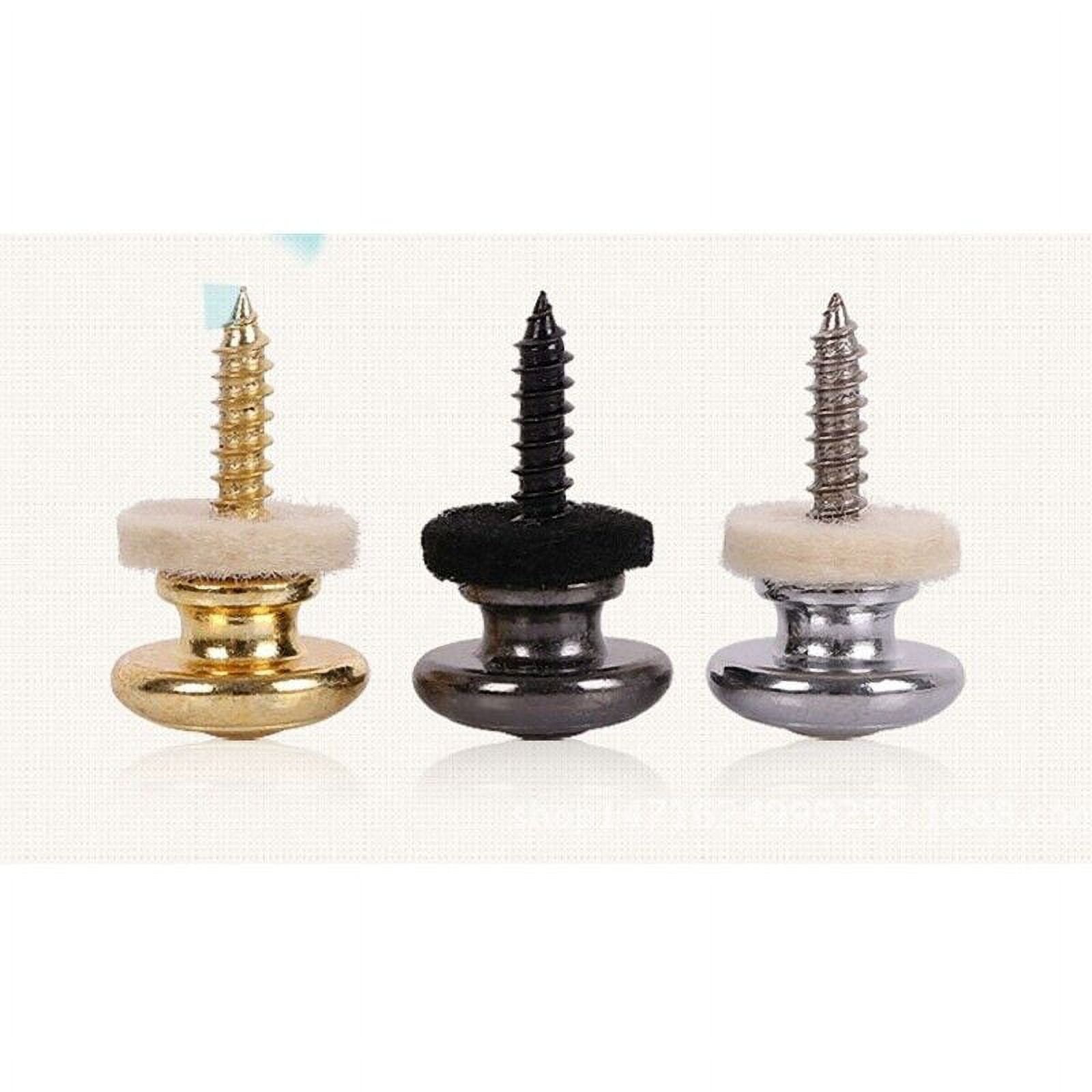 Bass Guitar Strap Knobs End Pins Set Button Locks Flated Head Acoustic ...