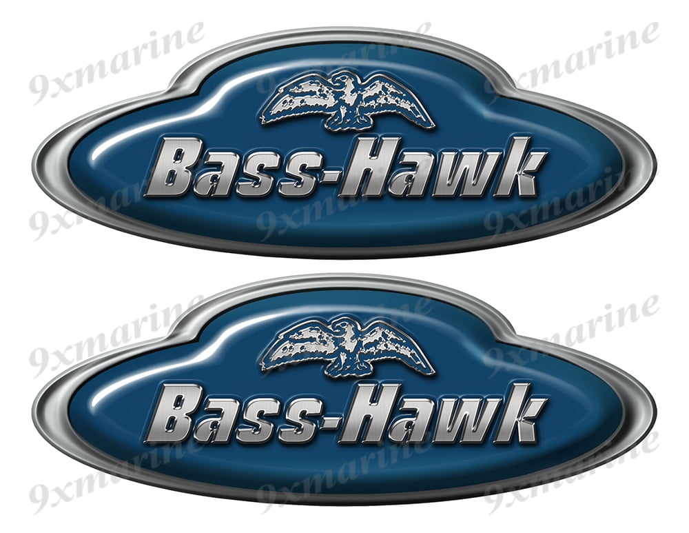 Bass Hawk Boat Oval Sticker set - Name Plate - Walmart.com
