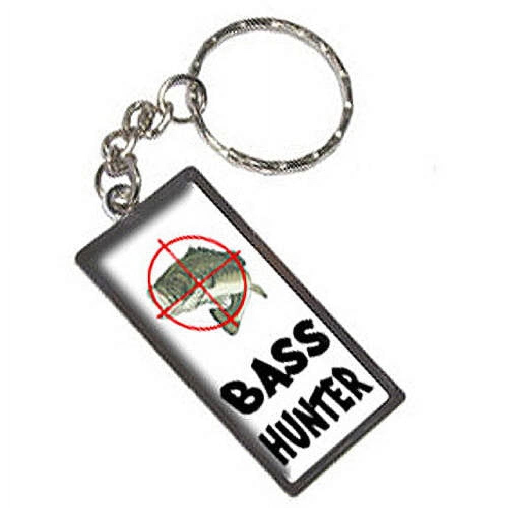 Bass Hunter Fish Fishing Fisherman Keychain Key Chain Ring - Walmart.com