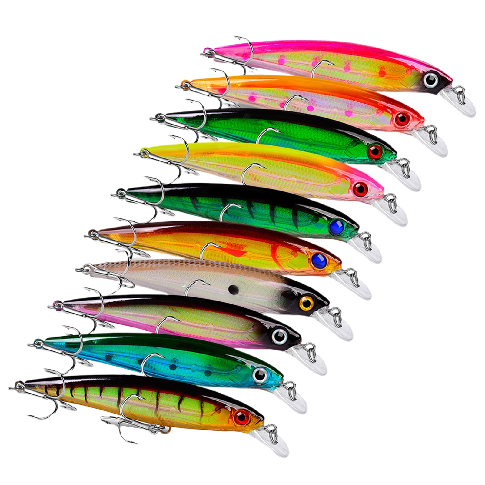 Bass Lures, Colorful Realistic Fishing Lures for Freshwater Saltwater ...