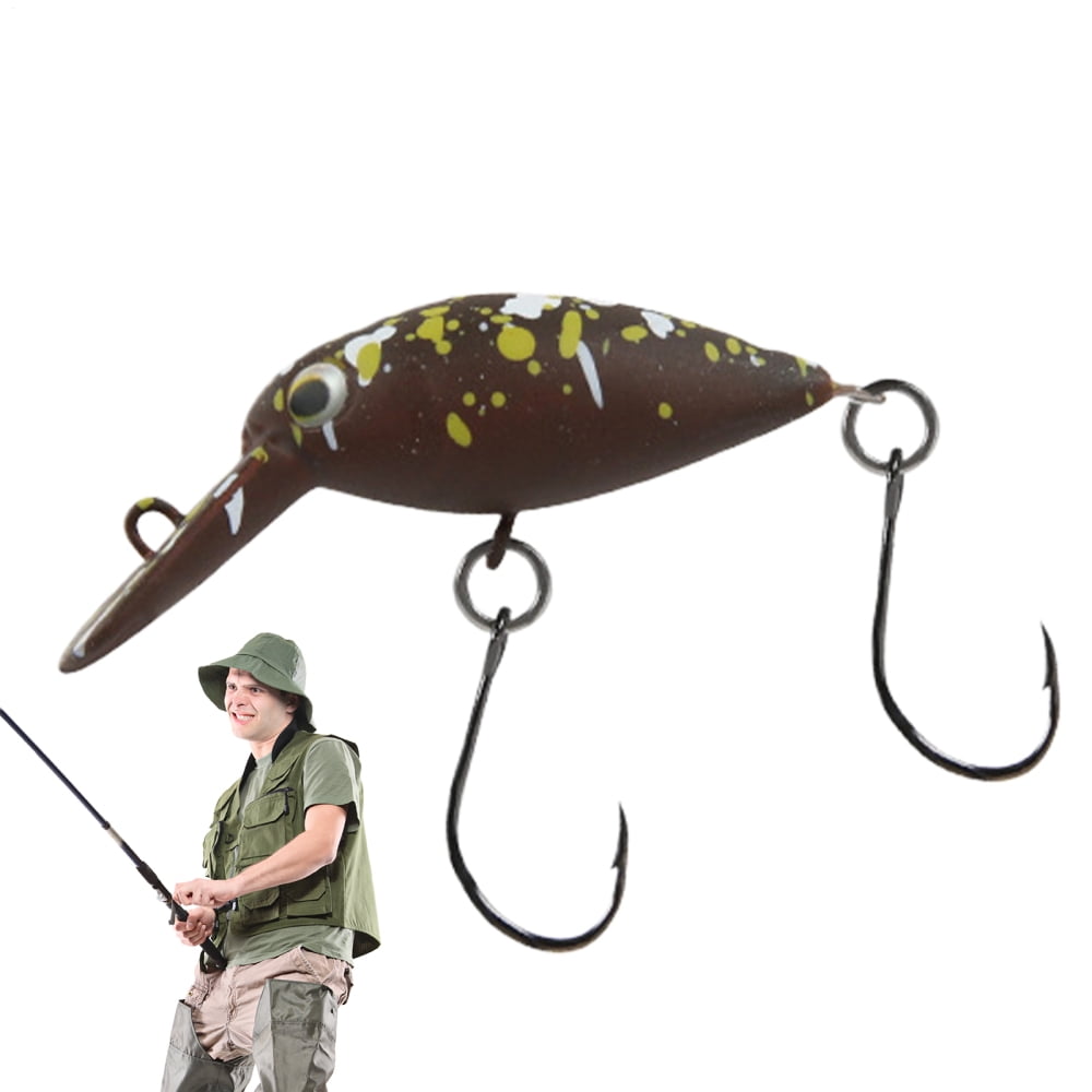 Bass Lures Realistic Lure with Hooks Minnow Crankbait Floating Swimbait ...