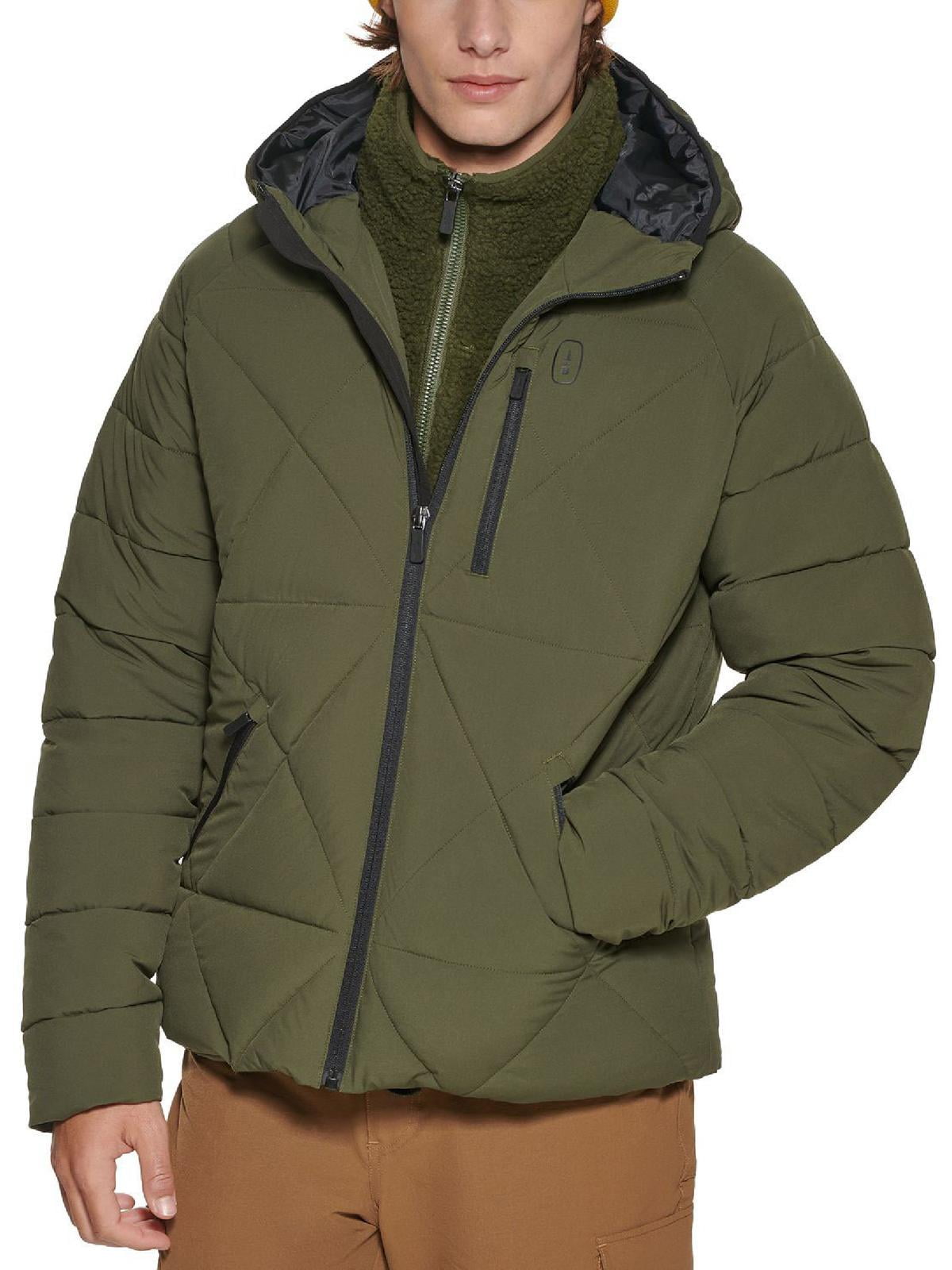 Bass Mens Glacier Hooded Winter Puffer Jacket - Walmart.com