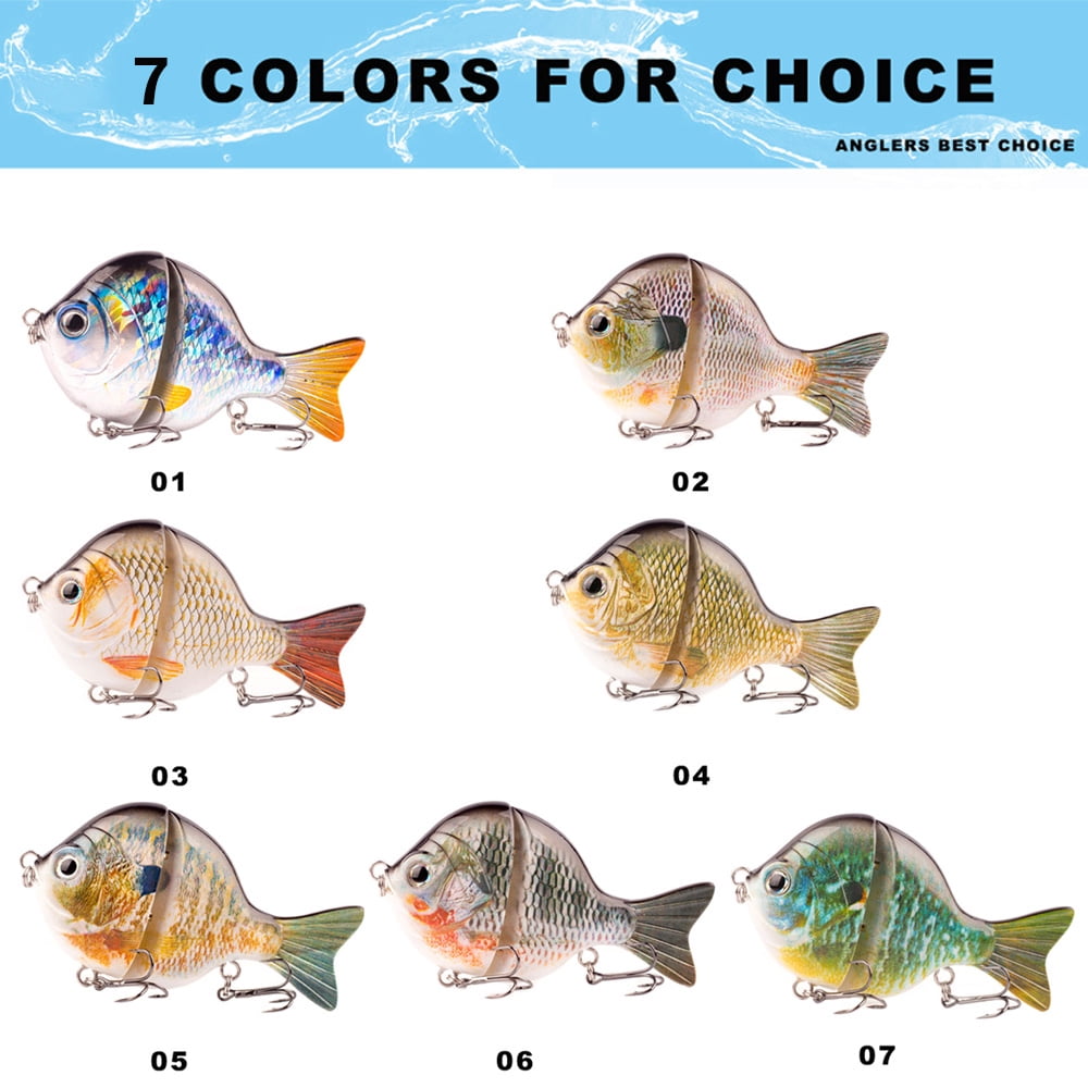 Bass Minnow Fishing Lures Hard Plastic Two-section Jointed Fishing ...