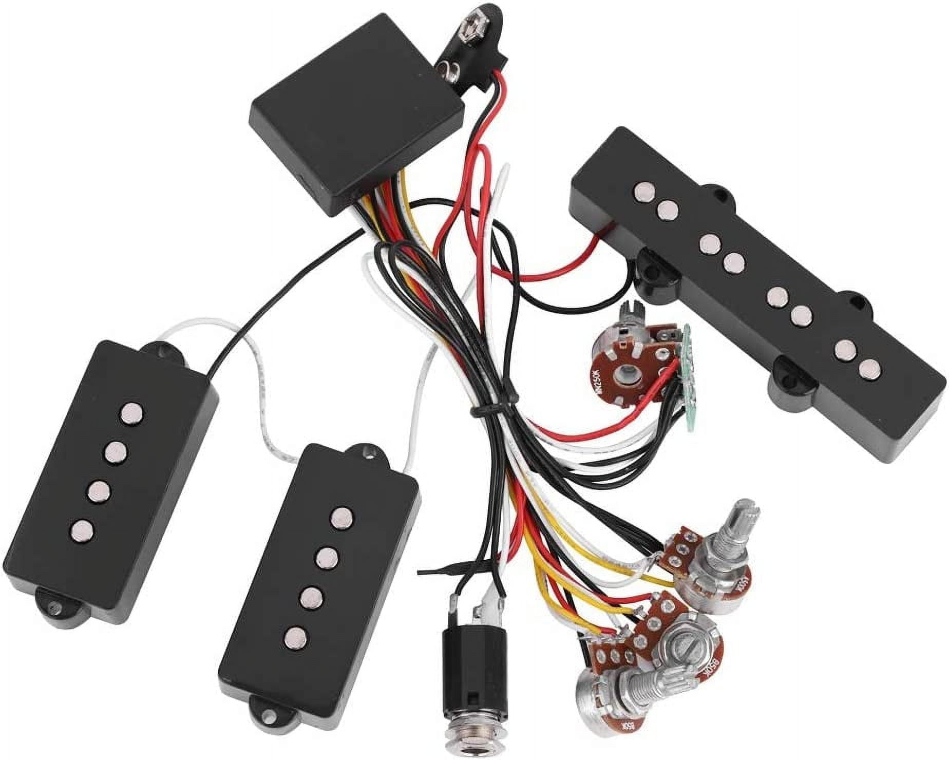 Bass Pickup,Electric Bass Preamp Wiring Circuit Pickup Replacement ...