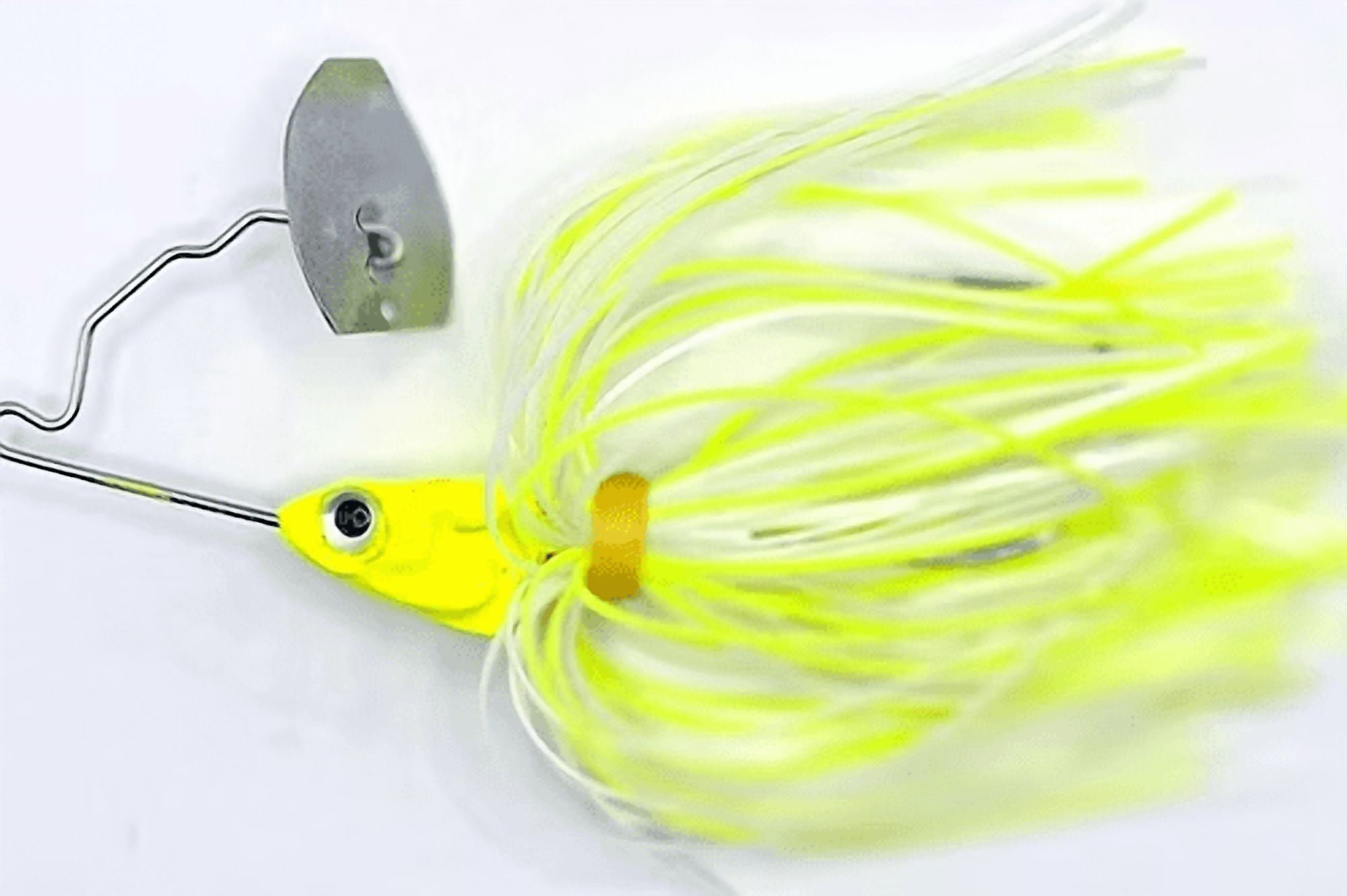 Bass Puzzle Double Take 1/2 oz Chartreuse & White Bladed Jig / Hybrid ...