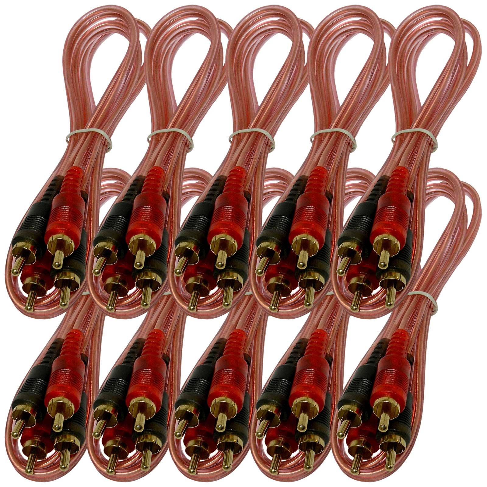 Bass Rockers 3ft Interconnect RCA Audio Cables (Bulk 10 Pack) - BRC3 ...