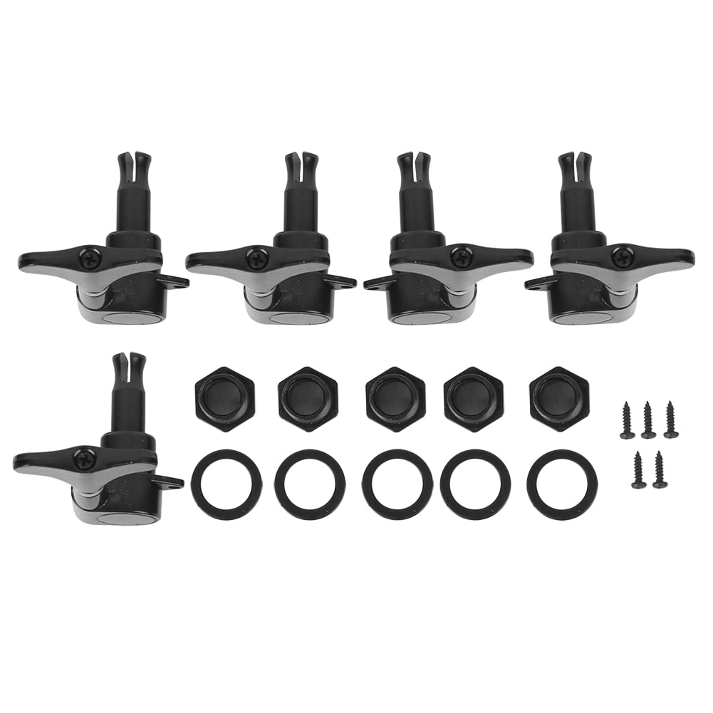 Bass Tuners Set String Knob 5string Alloy Enclosed Winding Musical Instrument Accessoriesblack