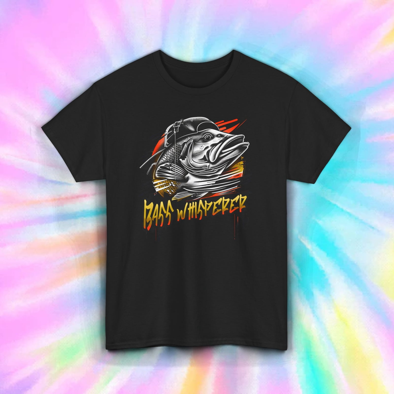 Bass Whisperer Shirt Fishing Graphic Largemouth Funny Angler Tee S-5XL ...