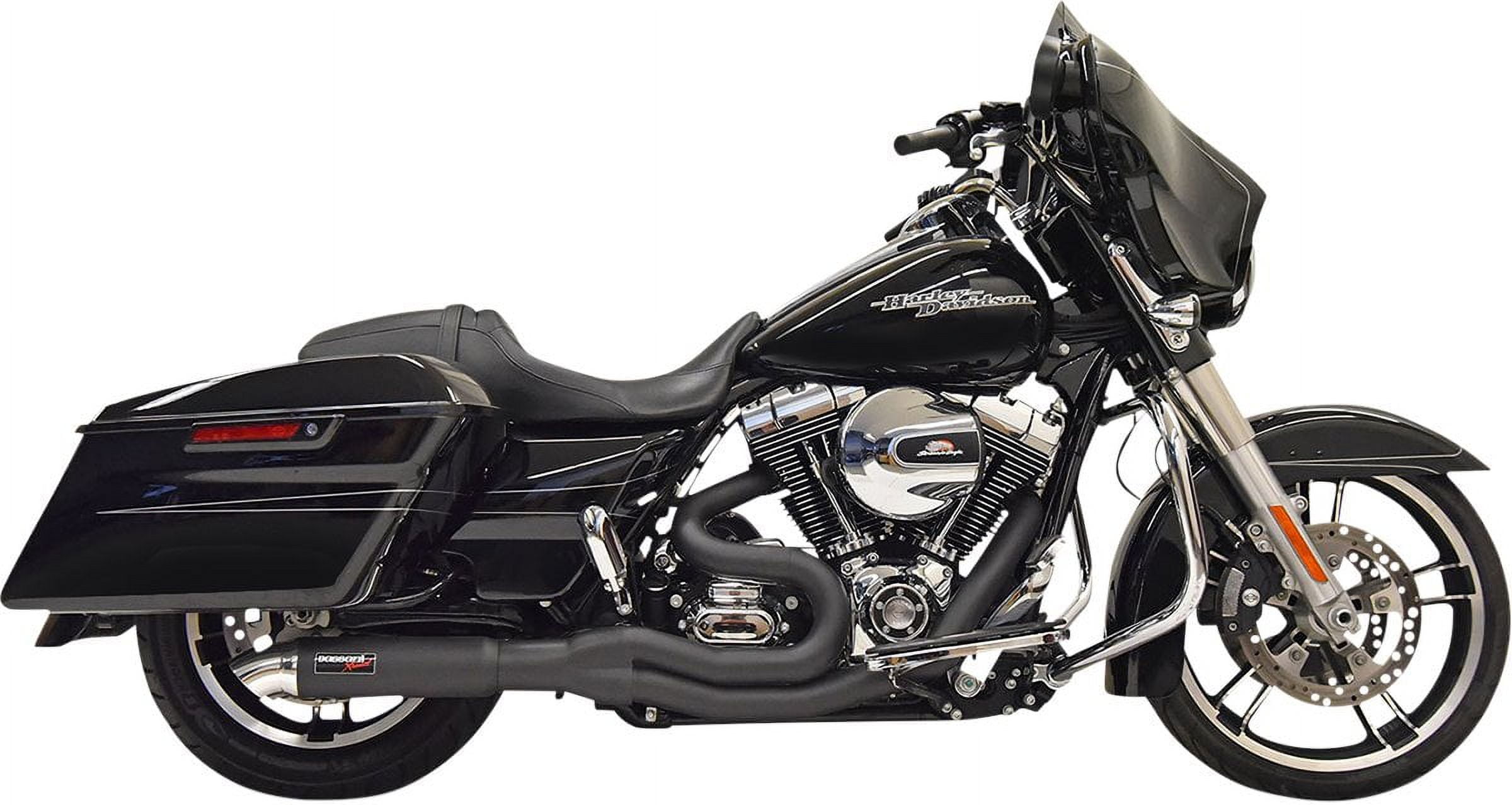 Bassani Road Rage II 2-Into-1 with Hot Rod Turnout Black Muffler System ...