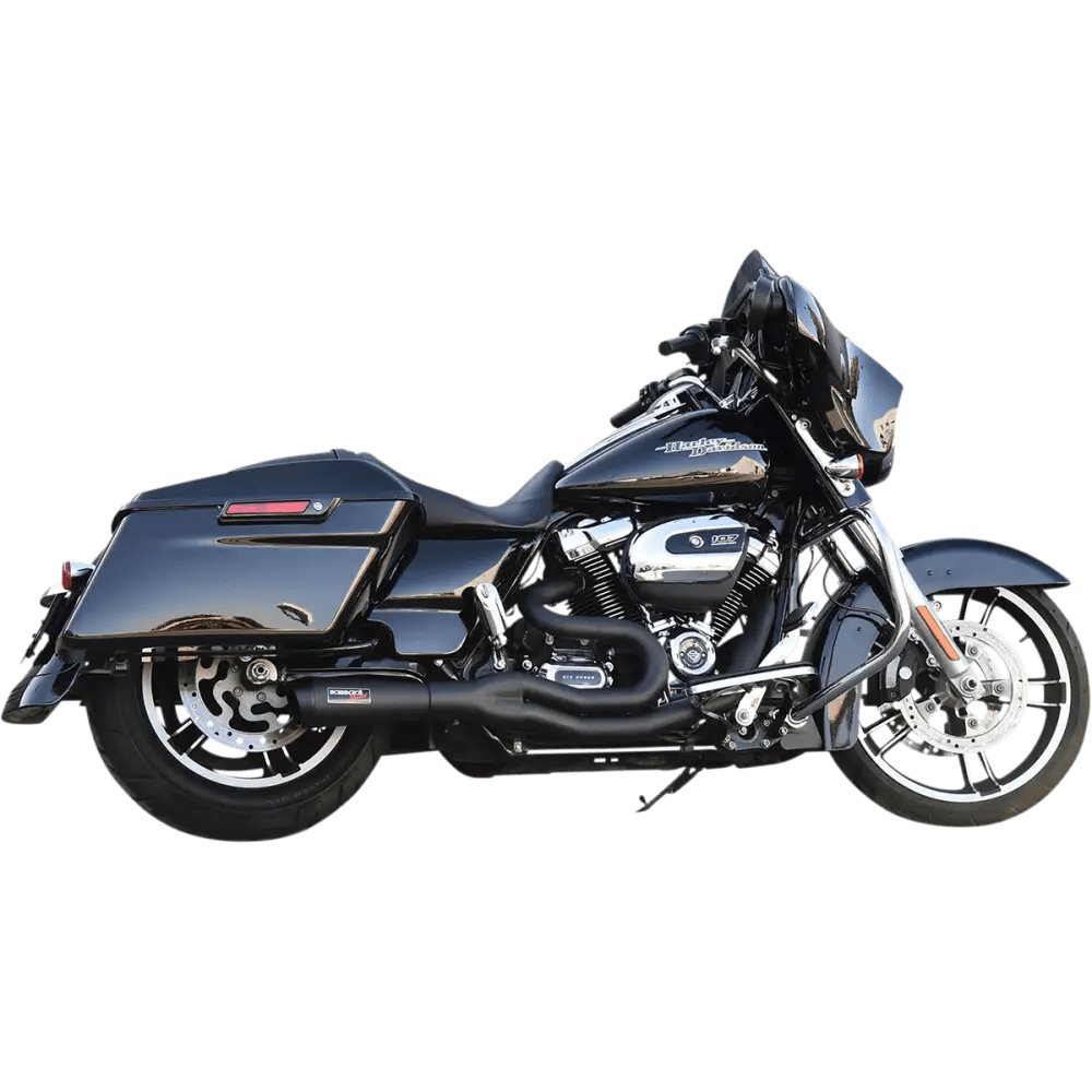 Bassani Road Rage II 2-Into-1 with Hot Rod Turnout Black Muffler System ...
