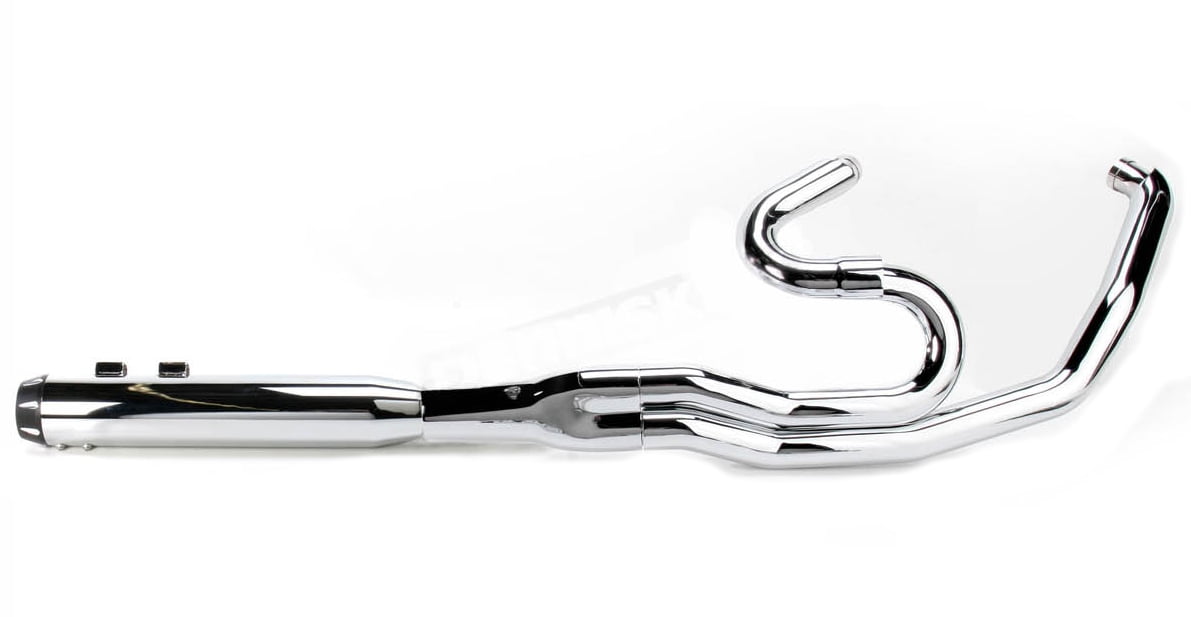 Bassani Road Rage II Straight Chrome B4 Series 2-into-1 Exhaust System ...