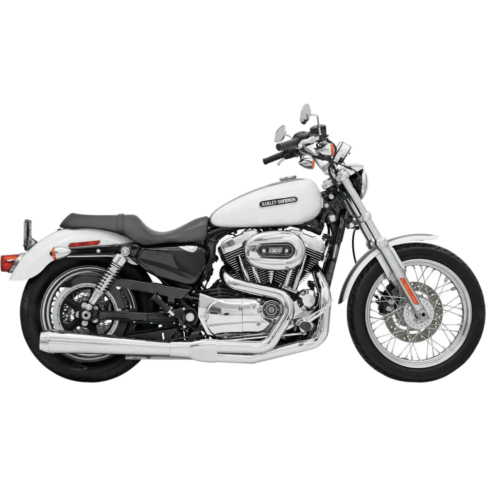 Bassani Road Rage Long 24" Megaphone Chrome 2-into-1 Exhaust System ...