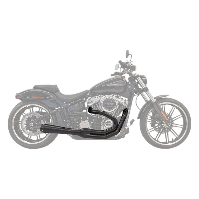Bassani Road Rage Short 15.5" Megaphone Black 2-into-1 Exhaust System ...
