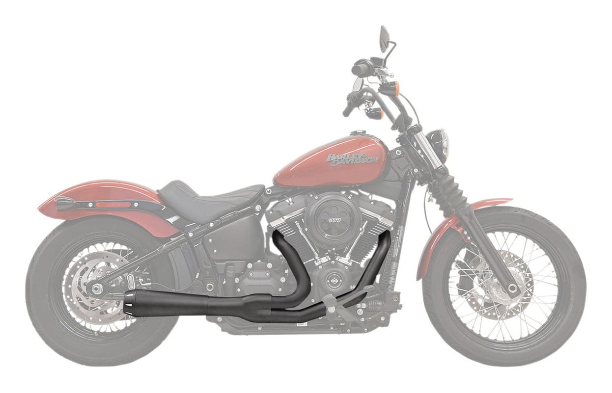 Bassani Road Rage Short 15.5" Megaphone Black 2-into-1 Exhaust System ...