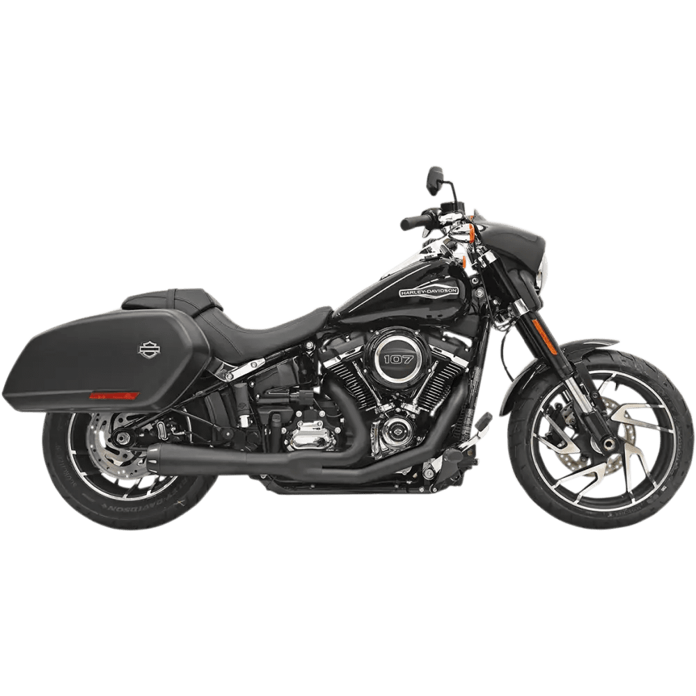 Bassani Road Rage Short 15.5" Megaphone Black 2-into-1 Exhaust System ...