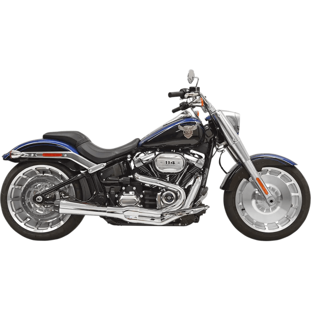 Bassani Road Rage Short 15.5" Megaphone Chrome 2-into-1 Exhaust System ...