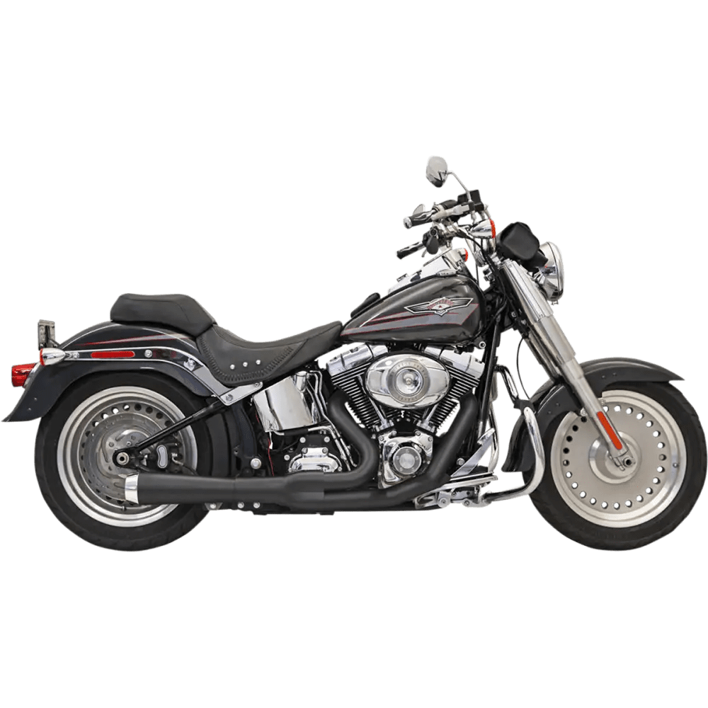Bassani Road Rage Short 21" Megaphone Black 2-into-1 Exhaust System ...