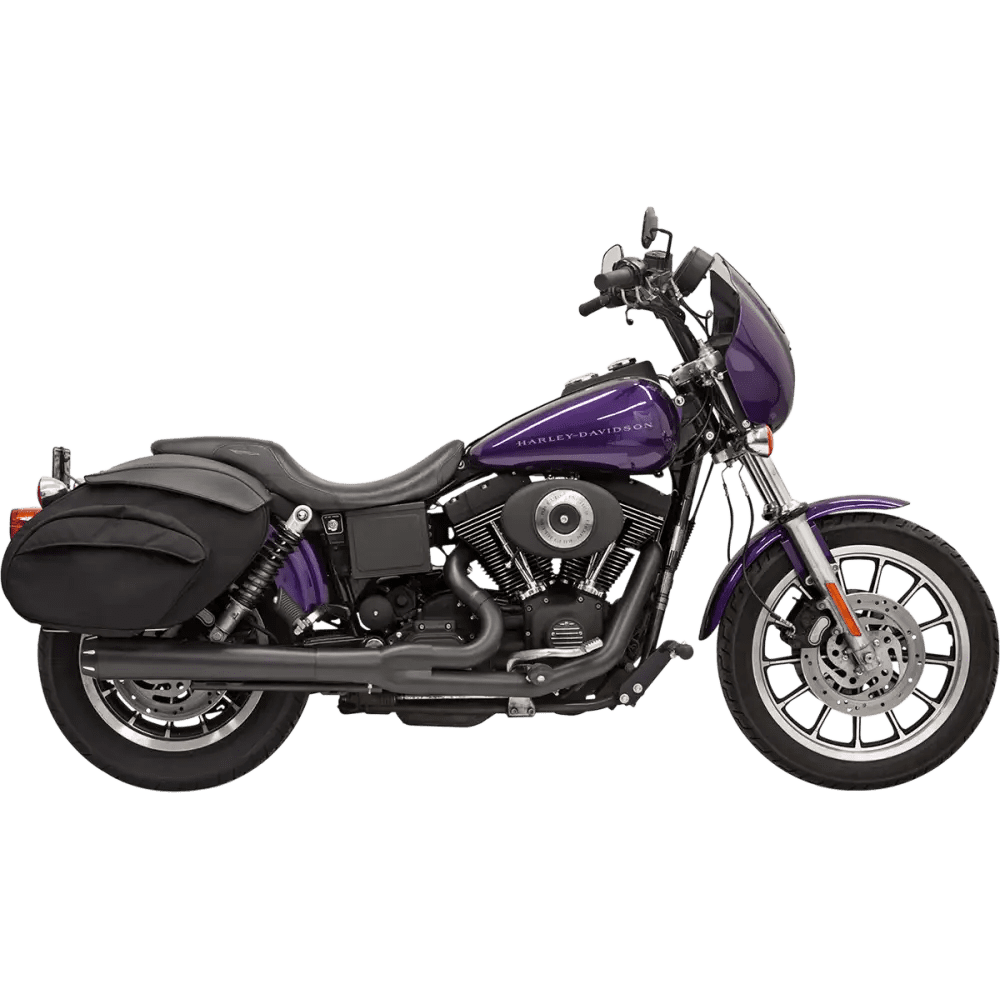 Bassani Road Rage Short 21" Megaphone Black 2-into-1 Exhaust System ...