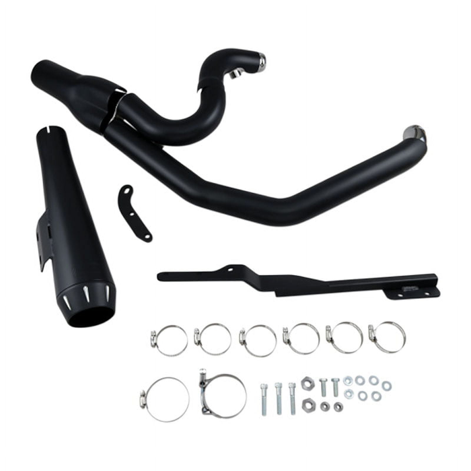 Bassani Road Rage Short 21" Megaphone Black 2-into-1 Exhaust System ...