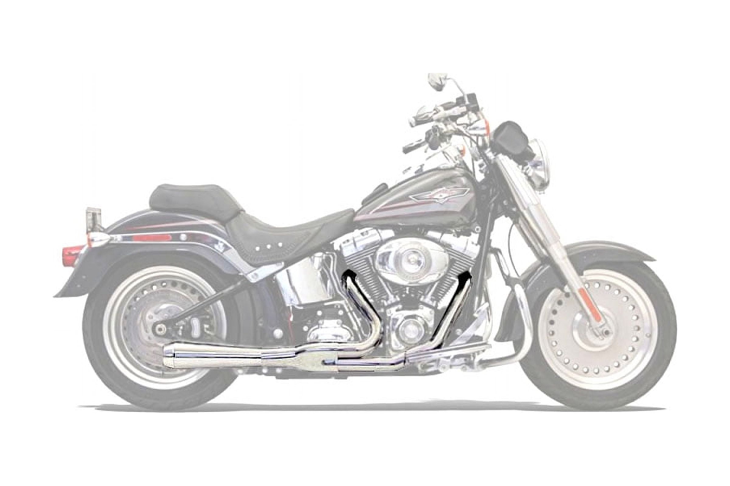 Bassani Road Rage Short 21" Megaphone Chrome 2-into-1 Exhaust System ...