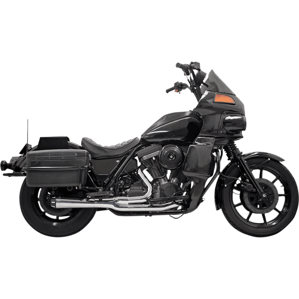 Bassani Road Rage Short 21" Megaphone Chrome 2-into-1 Exhaust System ...