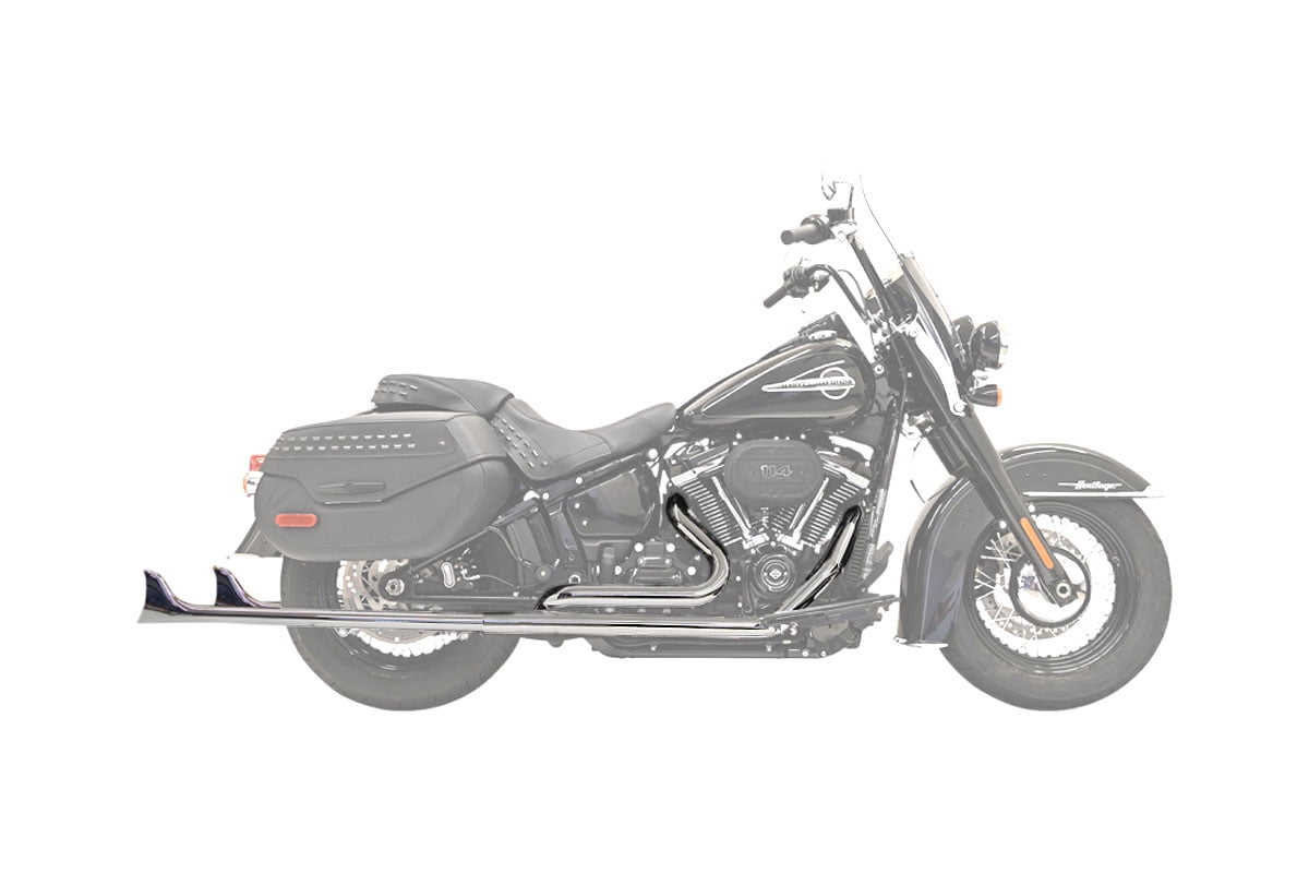 Bassani True-Duals w/Fishtail Mufflers 36" Chrome w/o Baffles (1S86E-36 ...