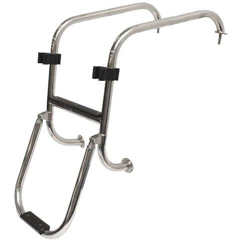 Basscat Boat Folding Boarding Ladder 49503 | 2-Step Polished Stainless ...