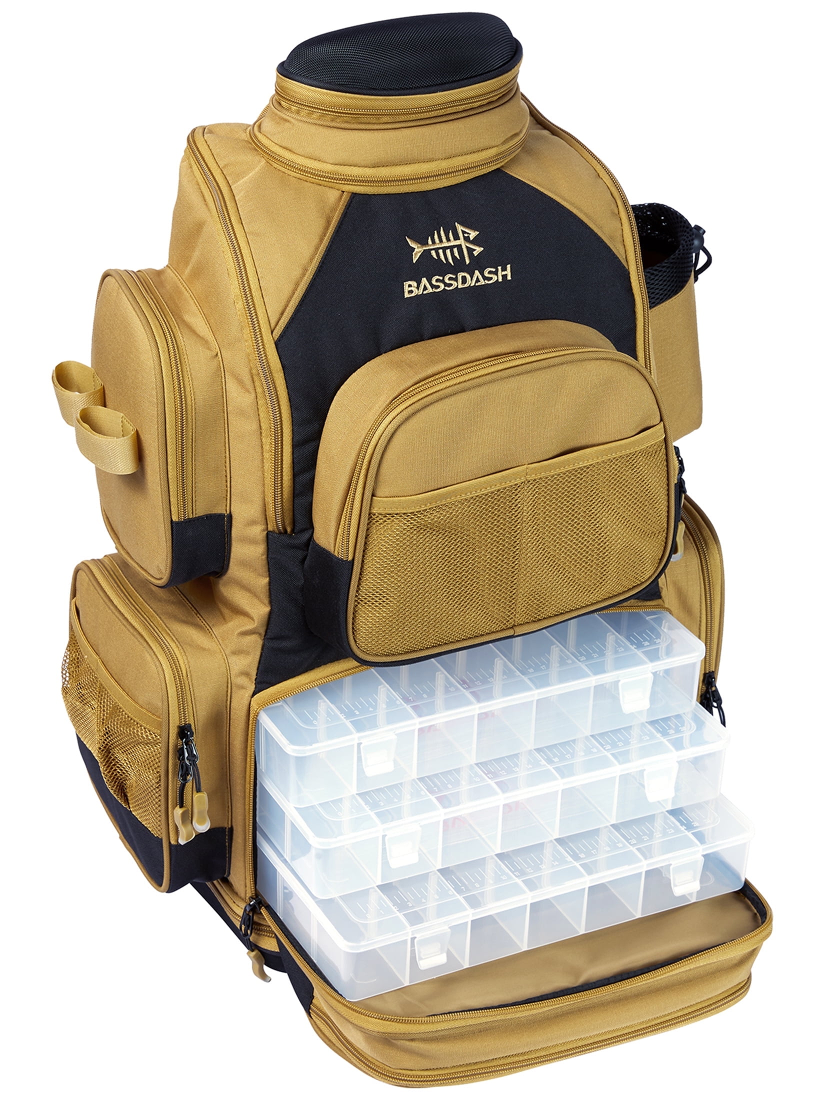Bassdash Fishing Tackle Backpack Water Resistant Lightweight Tactical ...