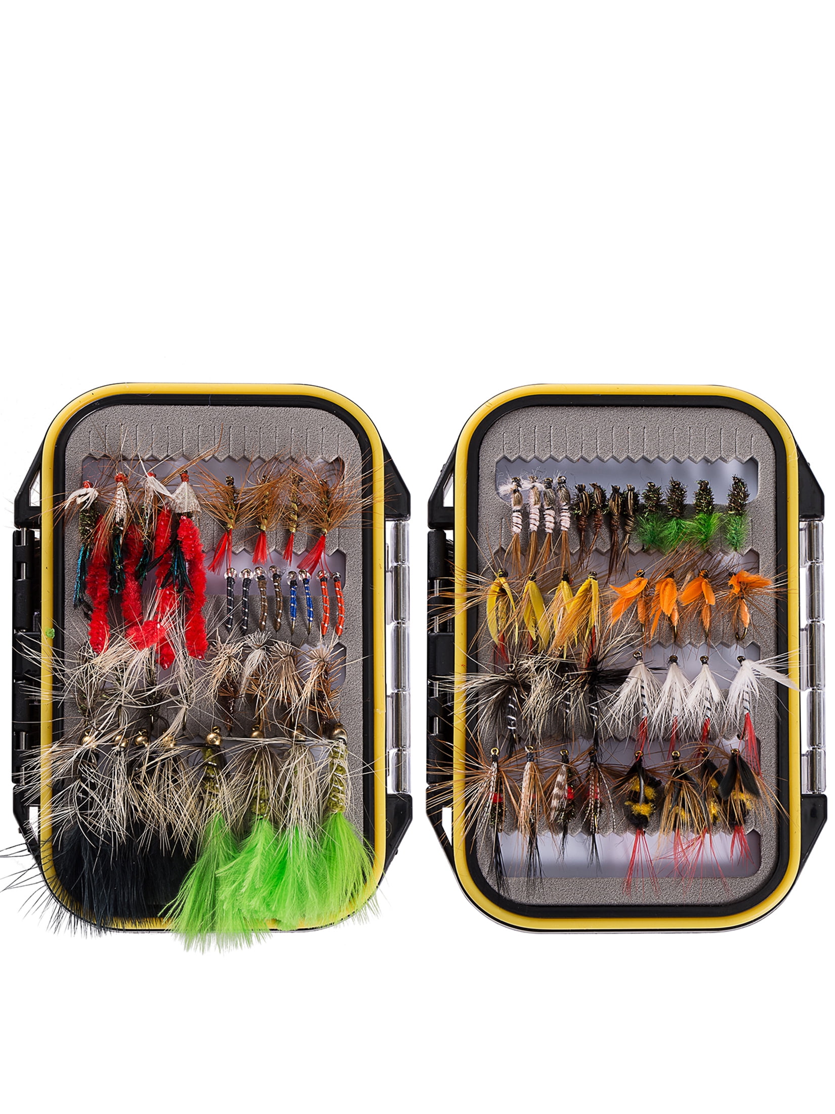 Bassdash Fly Fishing Assorted Flies Kit, Pack of 72 pcs Fly Lure ...