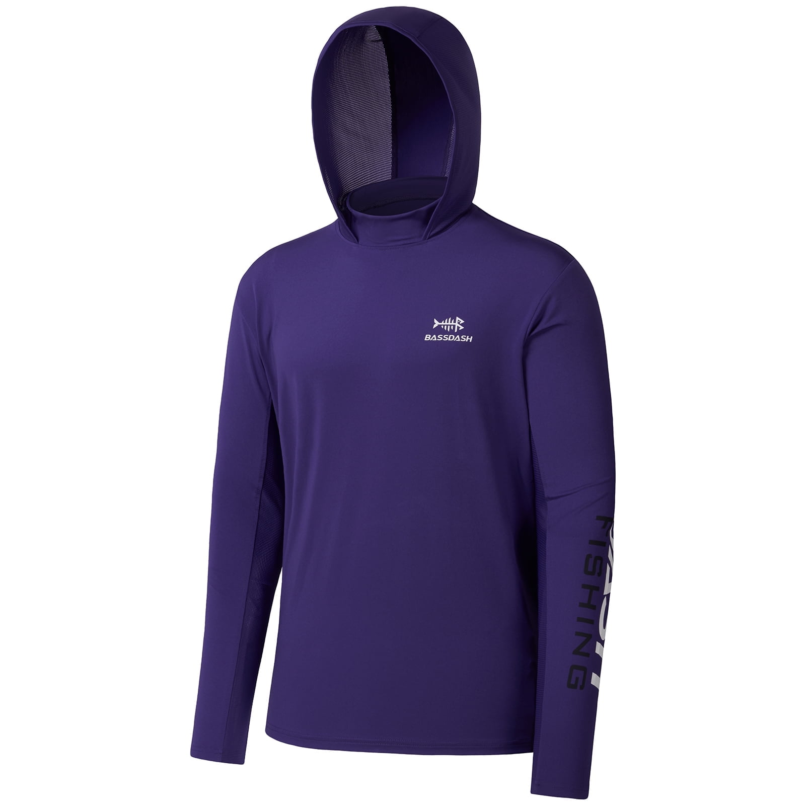Bassdash Men's UV Sun Protection Hooded Long Sleeve Fishing Hoodie,Purple,5XL - Walmart.com