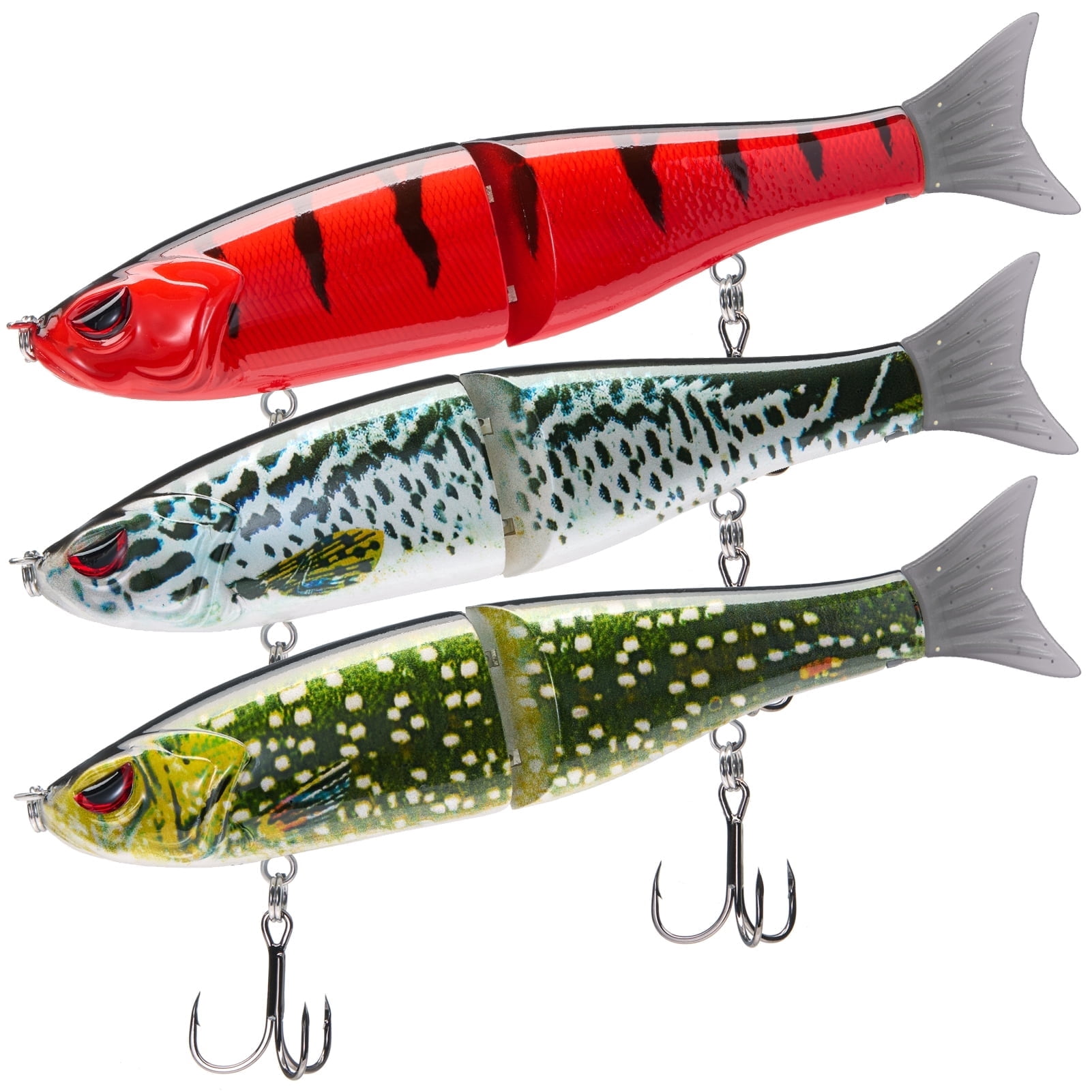 Bassdash SwimShad Glide Baits Jointed Swimbait Bass Pike Salmon Trout ...