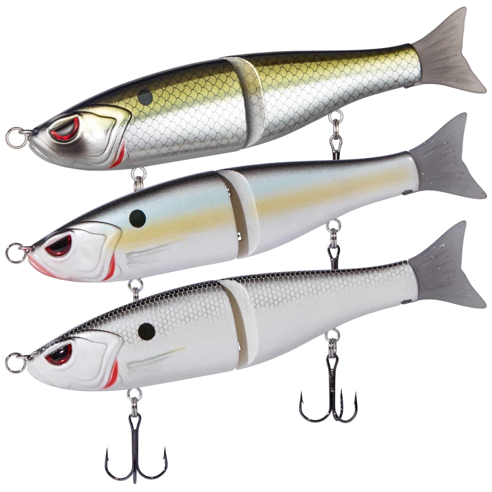 Bassdash SwimShad Glide Baits Jointed Swimbait Bass Pike Salmon Trout ...