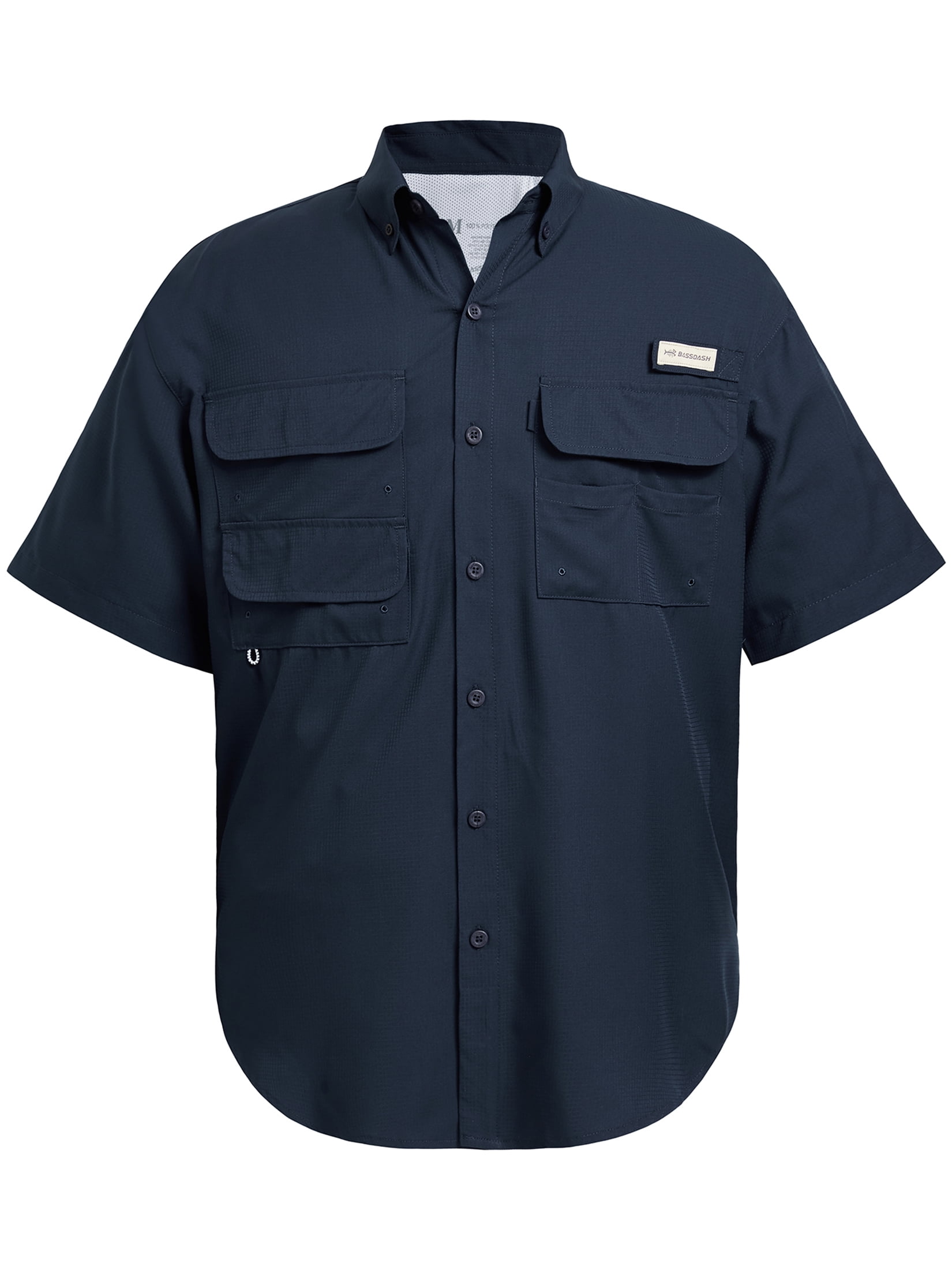 Bassdash UPF 50 Men’s Fishing Dress Shirt Button Down Woven Short ...