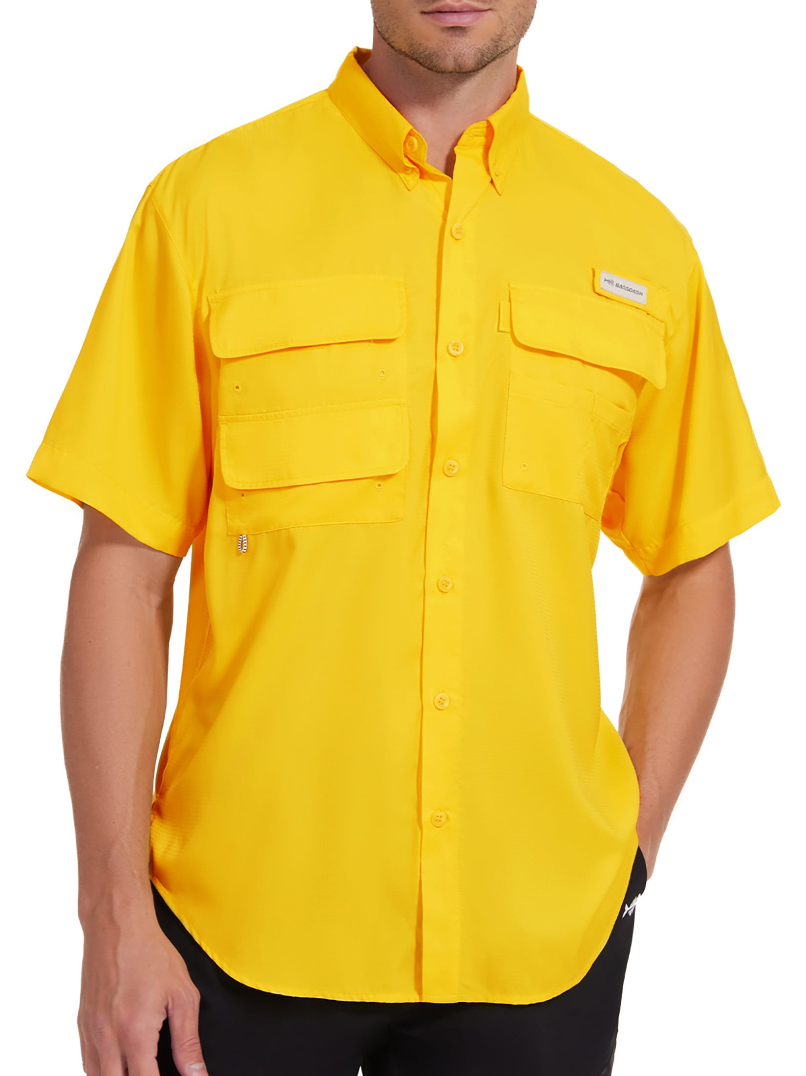 Bassdash UPF 50 Men’s Fishing Dress Shirt Button Down Woven Short ...