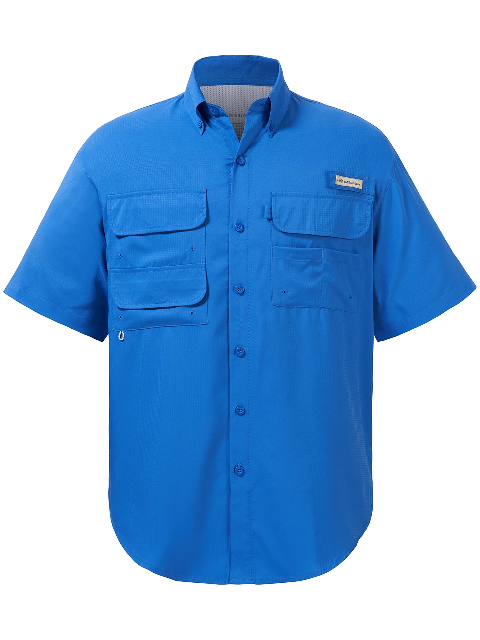 Bassdash UPF 50 Men’s Fishing Dress Shirt Button Down Woven Short ...