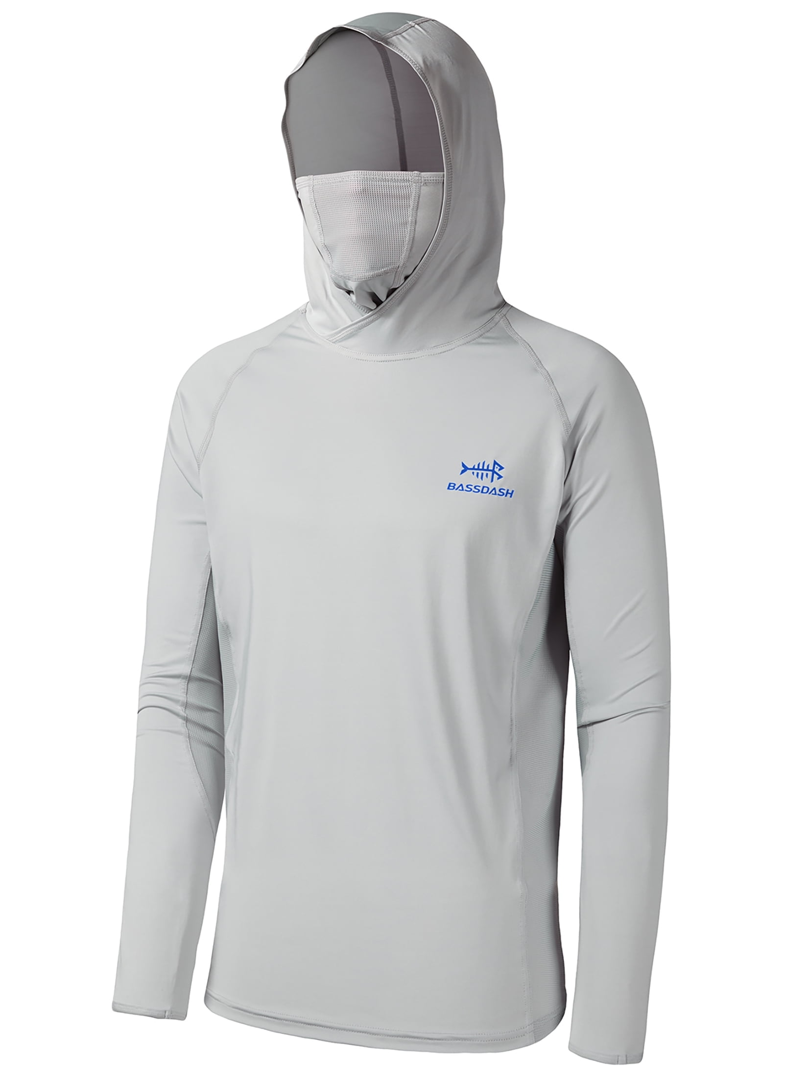 Bassdash UPF 50+ Men’s Long Sleeve Fishing Shirt with Mask UV Neck ...