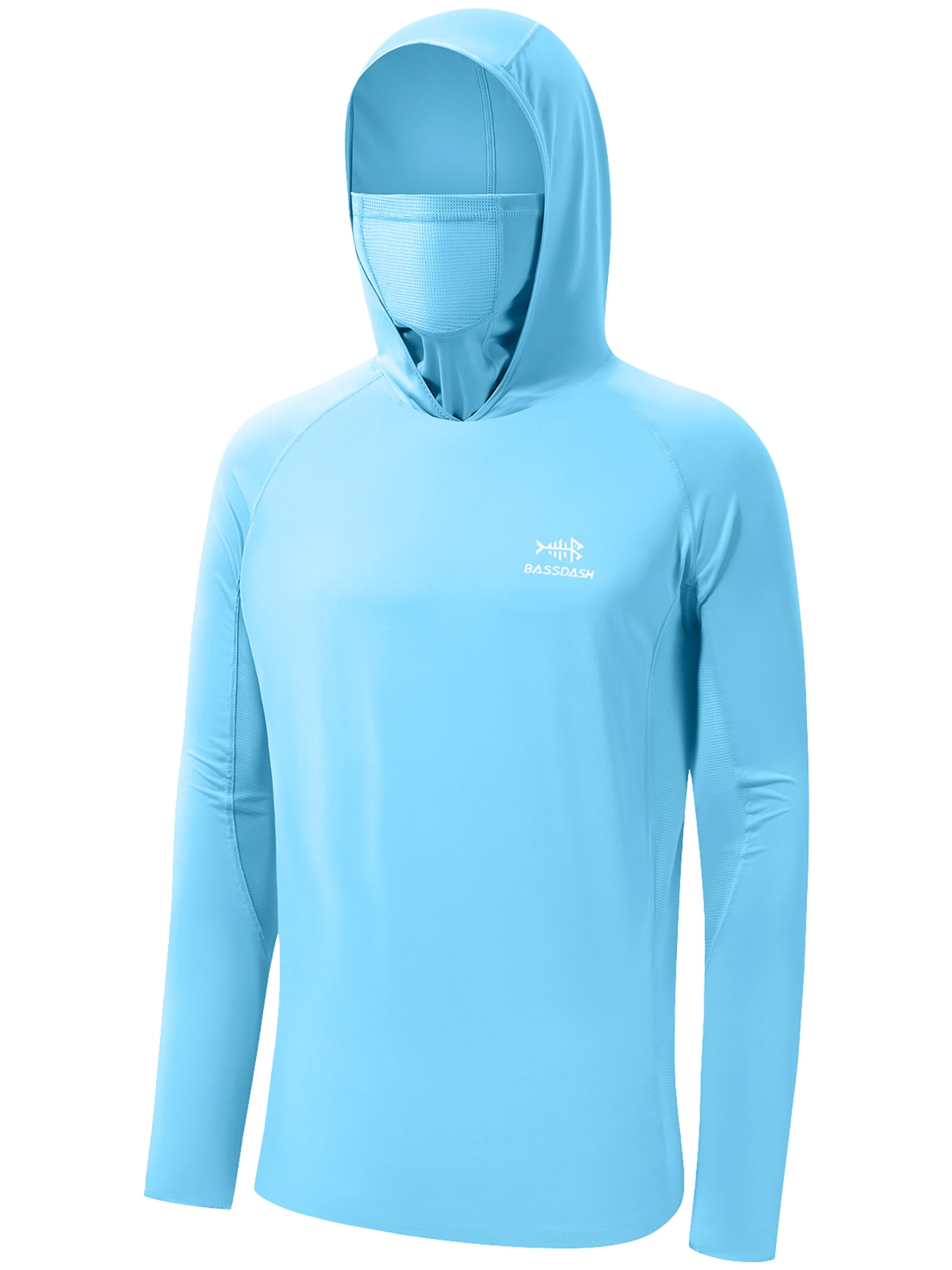 Bassdash UPF 50+ Men’s Long Sleeve Fishing Shirt with Mask UV Neck ...
